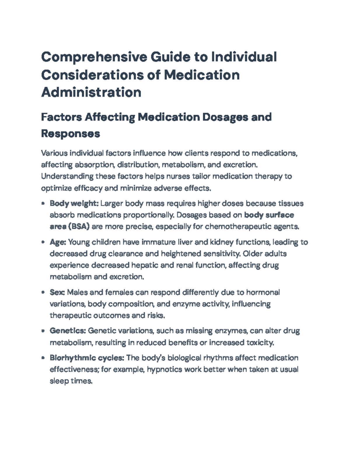 Comprehensive Guide to Medication Administration Factors in Nursing ...