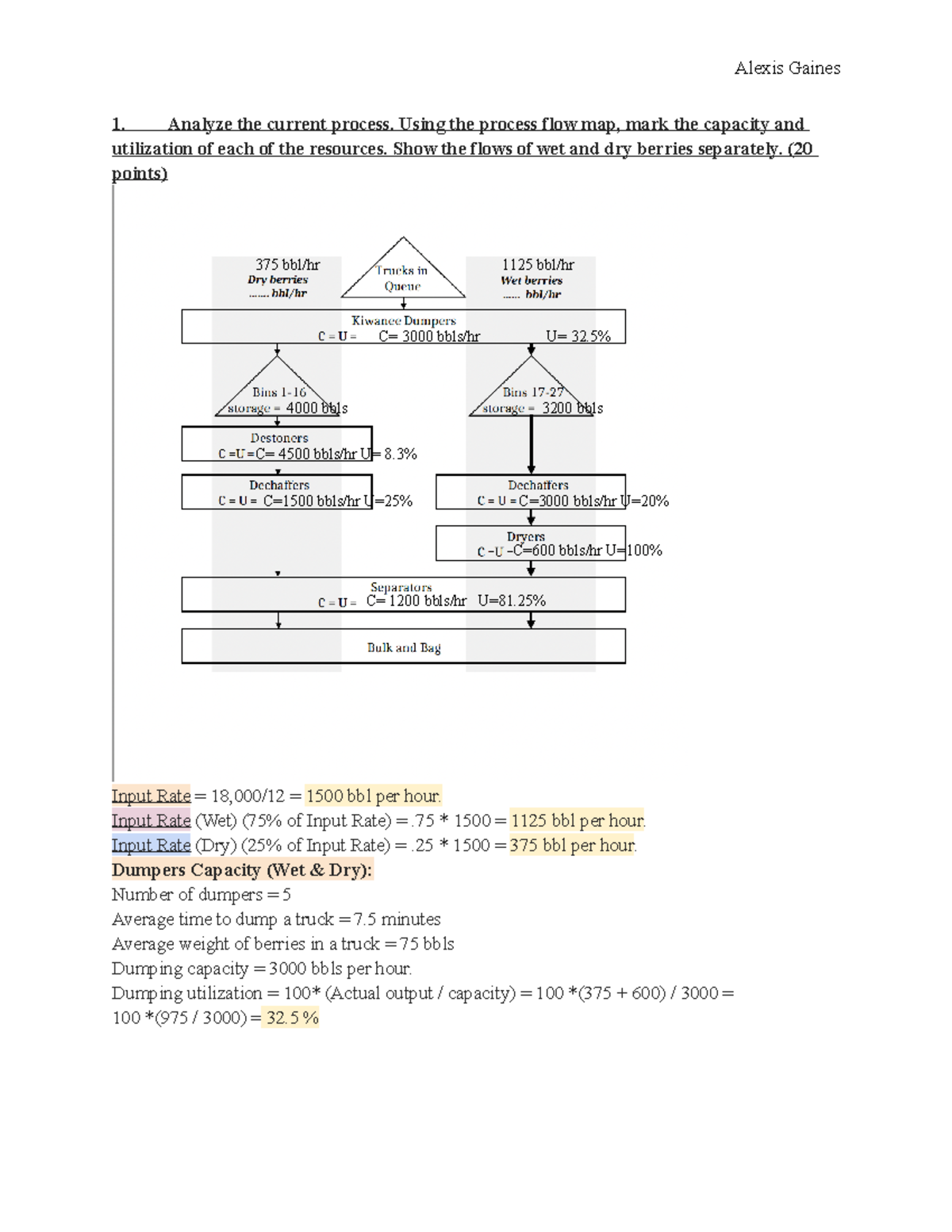 NCC Case Study 1-2: Analyzing Capacity & Utilization in MGT 314 - Studocu