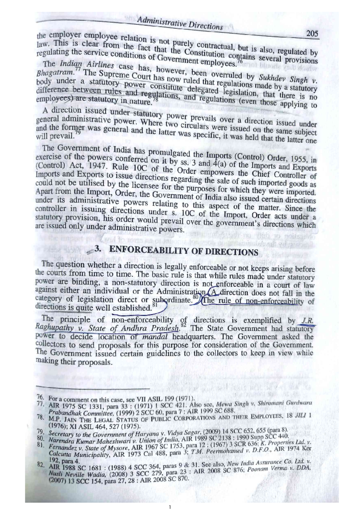 Administrative Directions 205: Legal Framework and Enforceability - Studocu