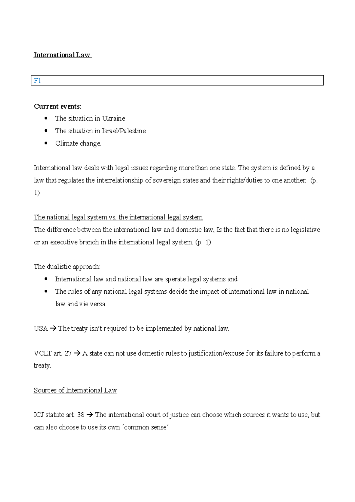 International Law F1: Seminar Notes on Ukraine and Climate Change ...