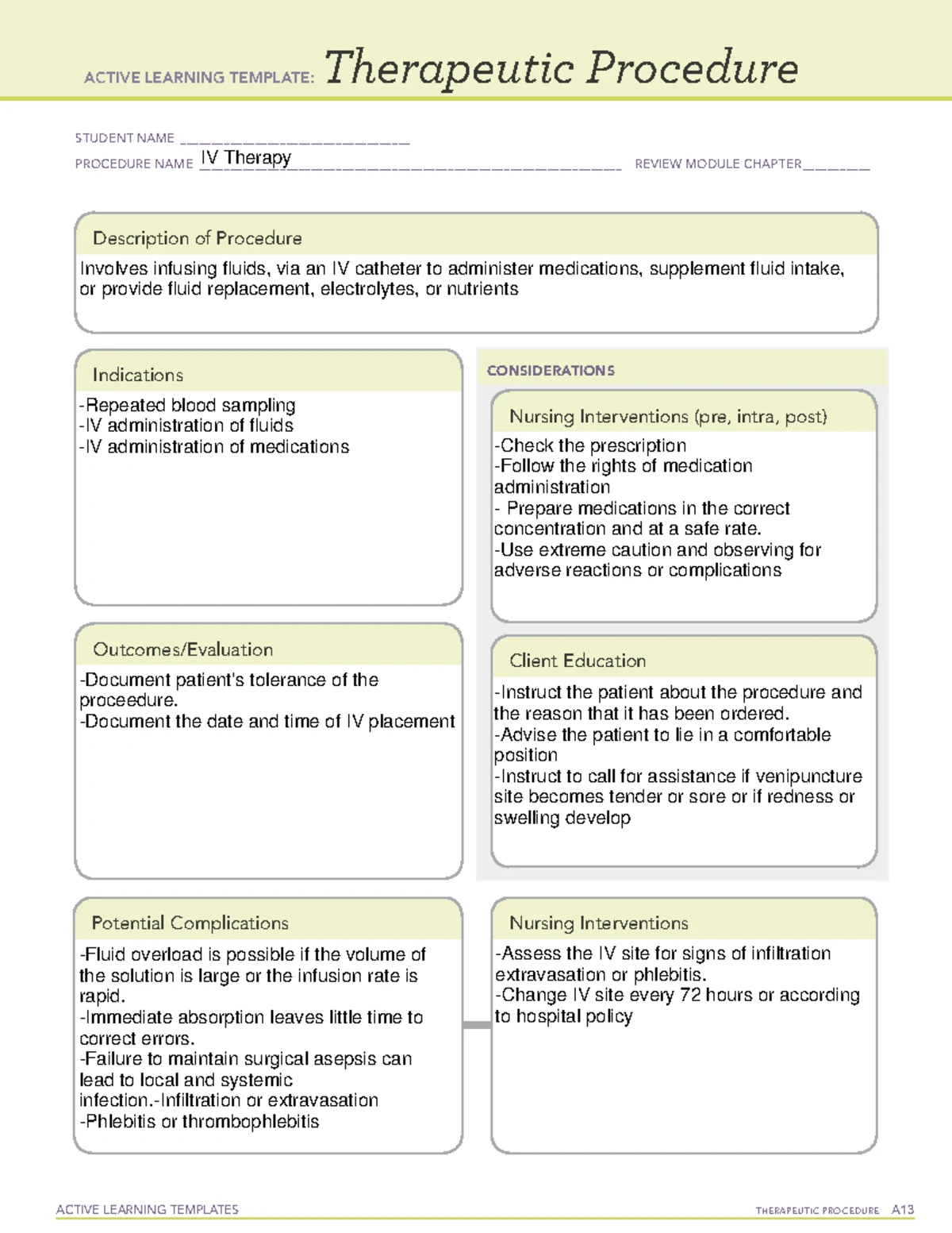 Morphine Sulfate ATI Template - ACTIVE LEARNING TEMPLATES THERAPEUTIC ...