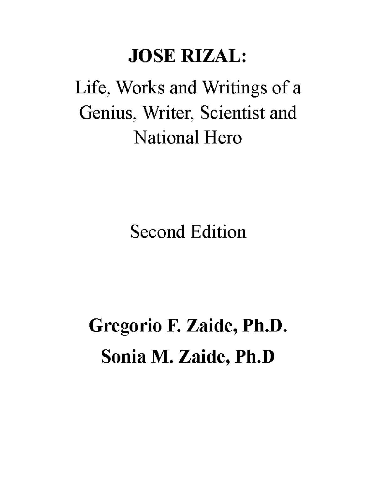 Jose Rizal: Life, Works, & Writings of the Philippine National Hero ...