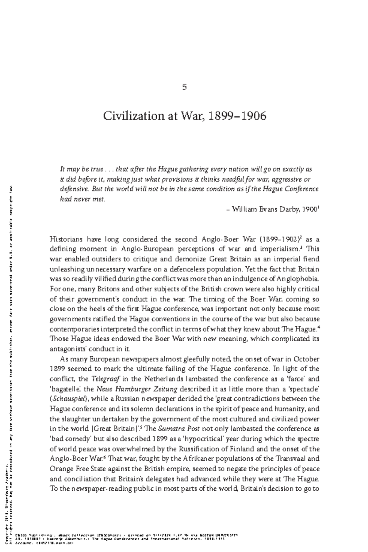 Civilization at War: The Boer Conflict & The Hague Conventions (1899 ...