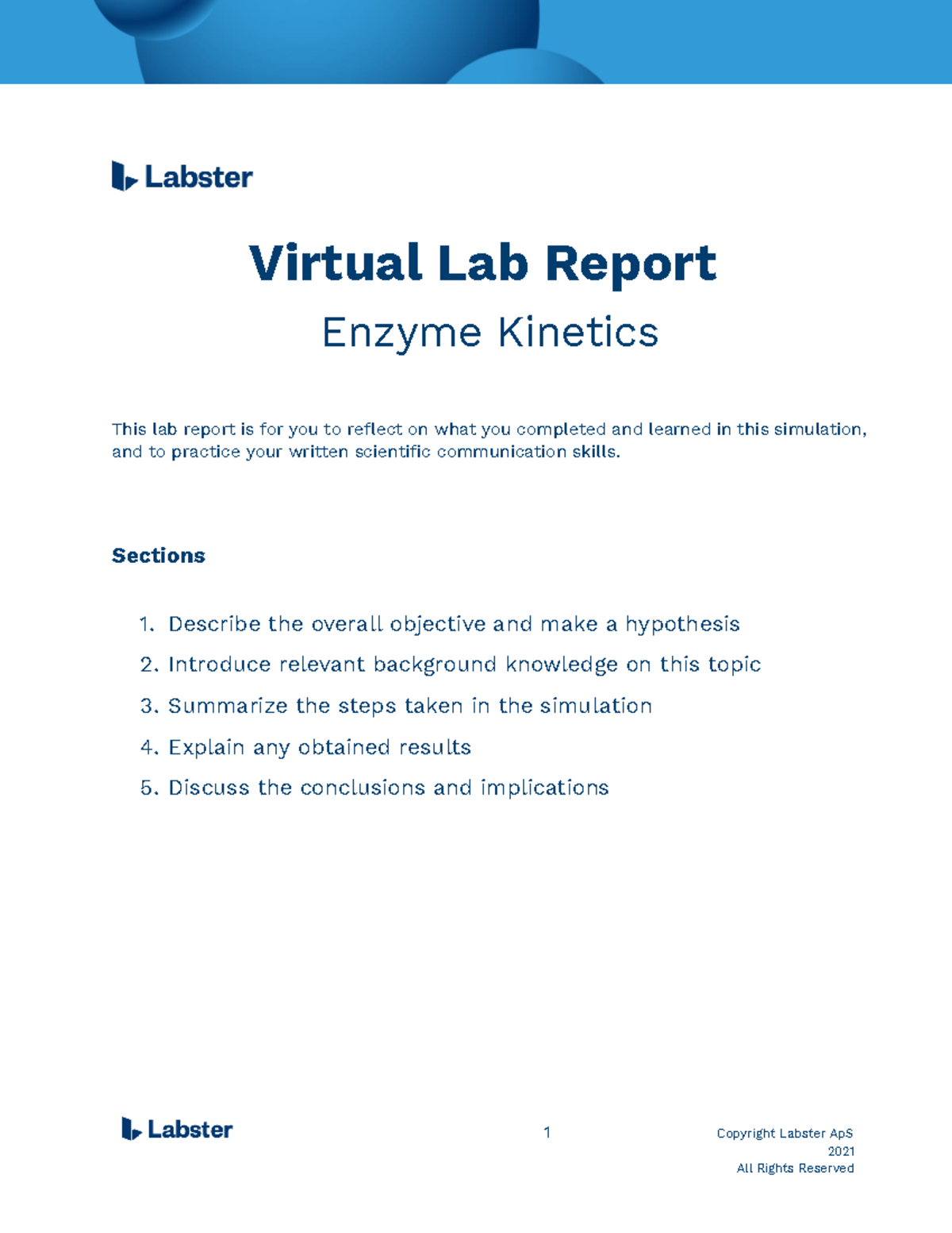 Enzyme Kinetics Lab Report - MT Analysis and Findings - Studocu