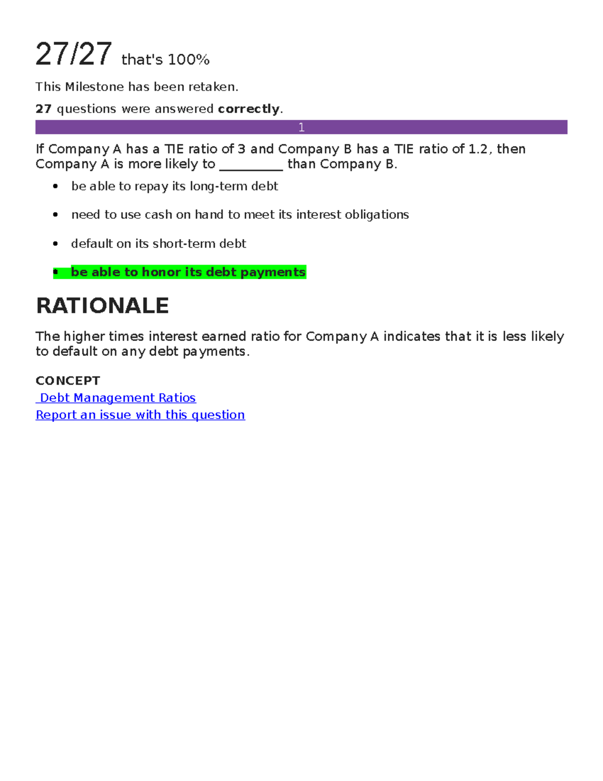 Sophia - FIN320 - Test 1 Retake Study Guide - 54 Questions Overview ...