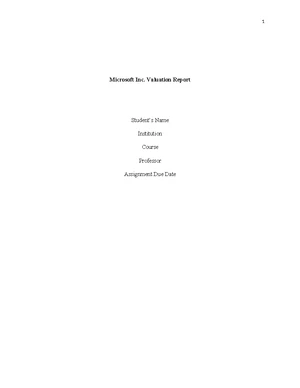 FIN330 Final Project I Milestone Two CMadera - FIN 330 Final Project I ...