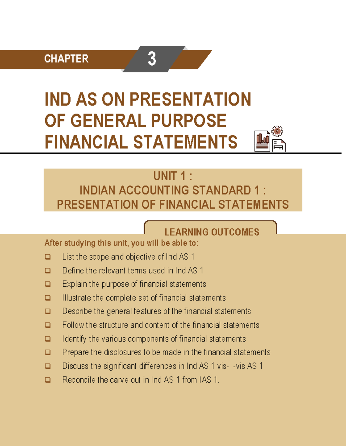 Chapter 3: Ind AS 1 - Presentation of Financial Statements (ICAI) - Studocu