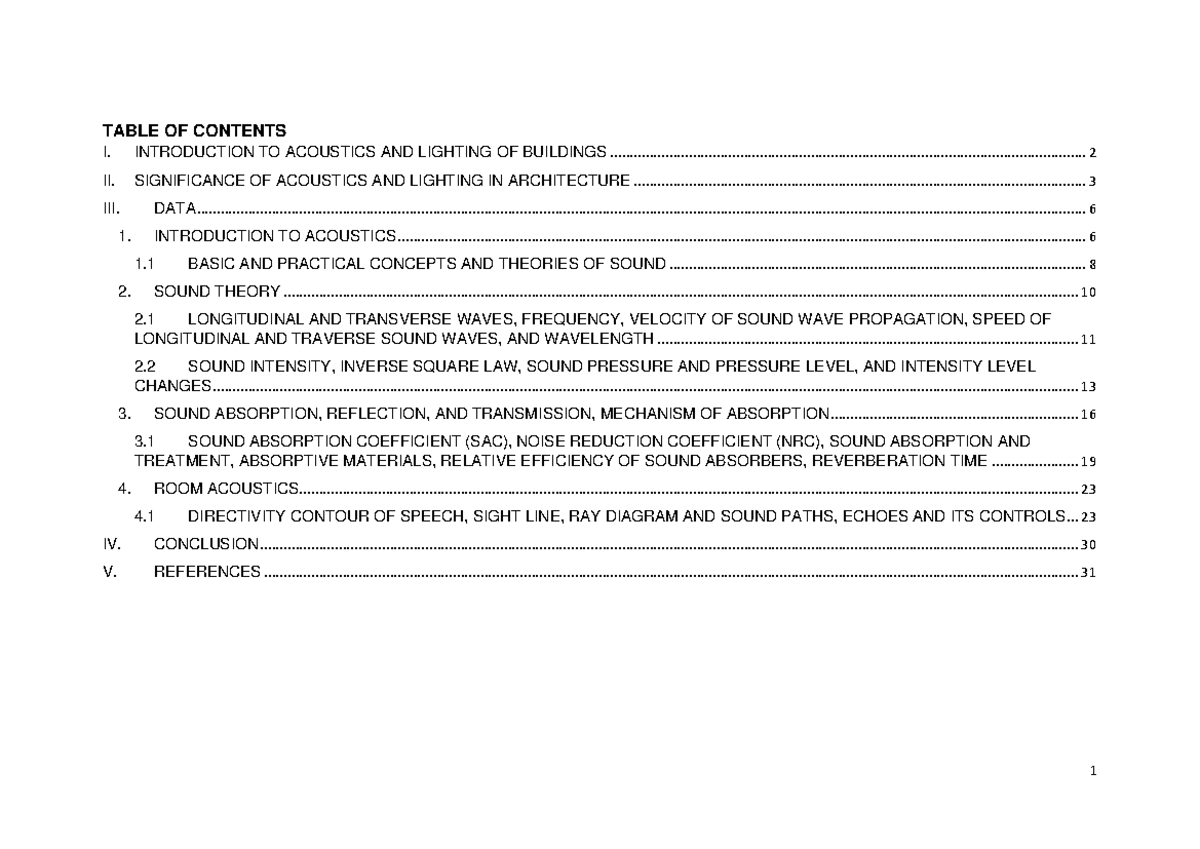 BU3 - Comprehensive Guide to Acoustics and Lighting in Architecture - Studocu