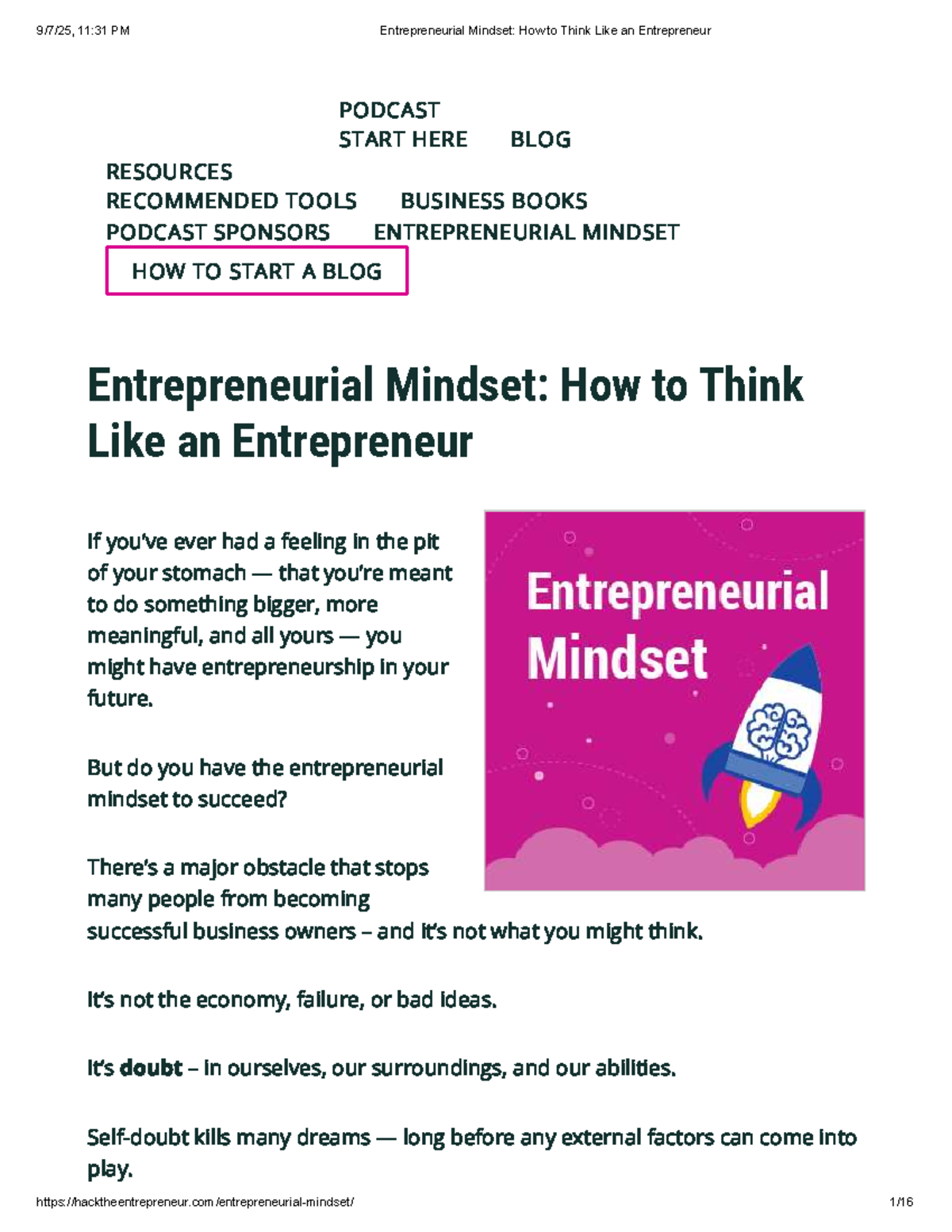 Entrepreneurial Mindset: Key Traits for Business Success (BUS 101 ...