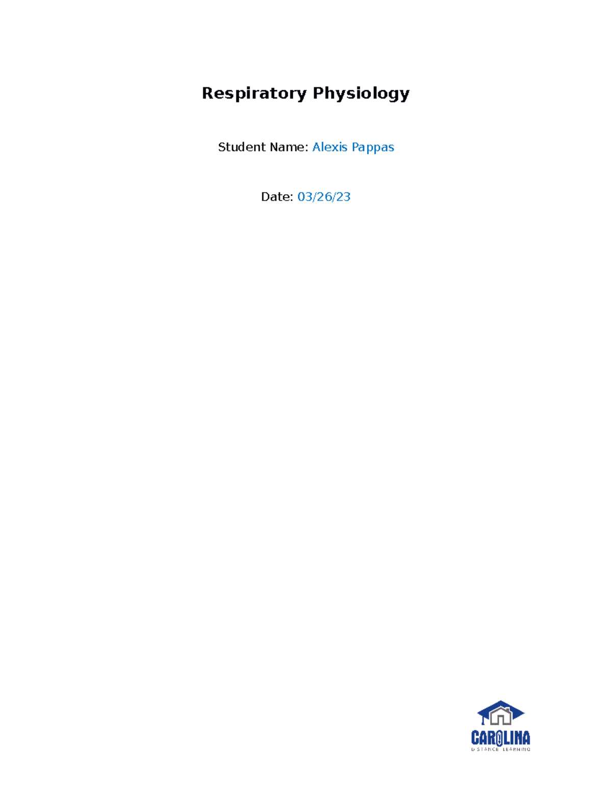 Lab 7: Respiratory Physiology Analysis and Data Summary - Studocu