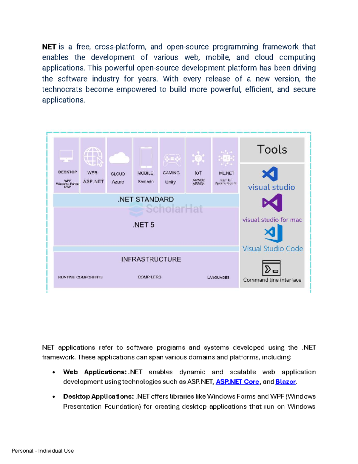 C# and .NET Full Stack Overview - NET Framework Insights - Studocu