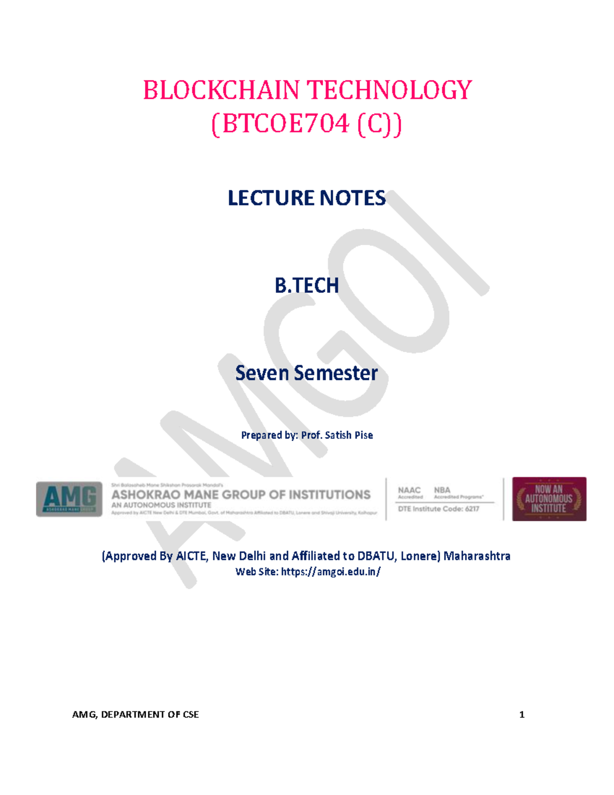 BTCOE704 (C) LECTURE NOTES: Permissioned Blockchain Overview - Studocu