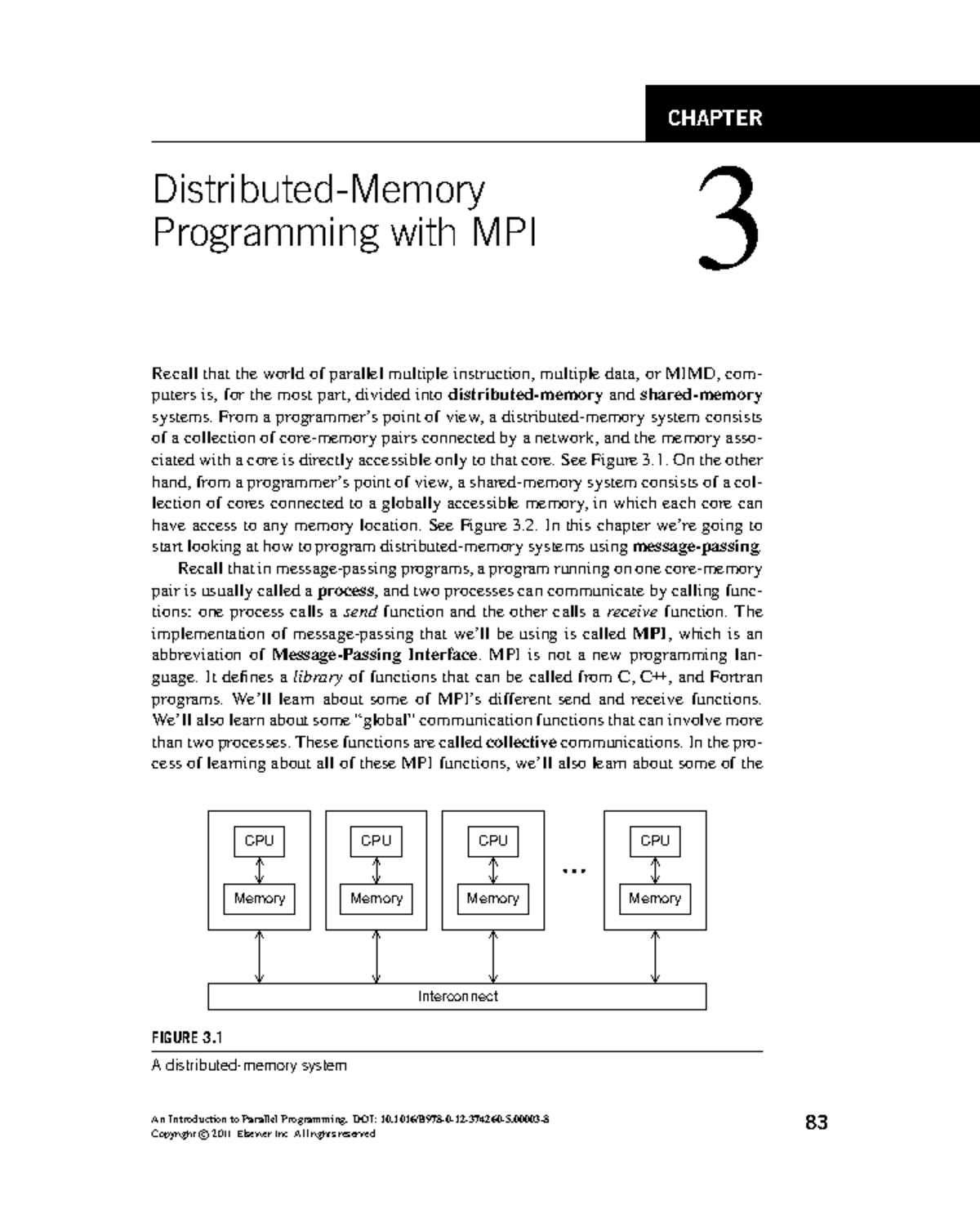 CHAPTER 3: Programming with MPI - Understanding Parallel Systems and ...