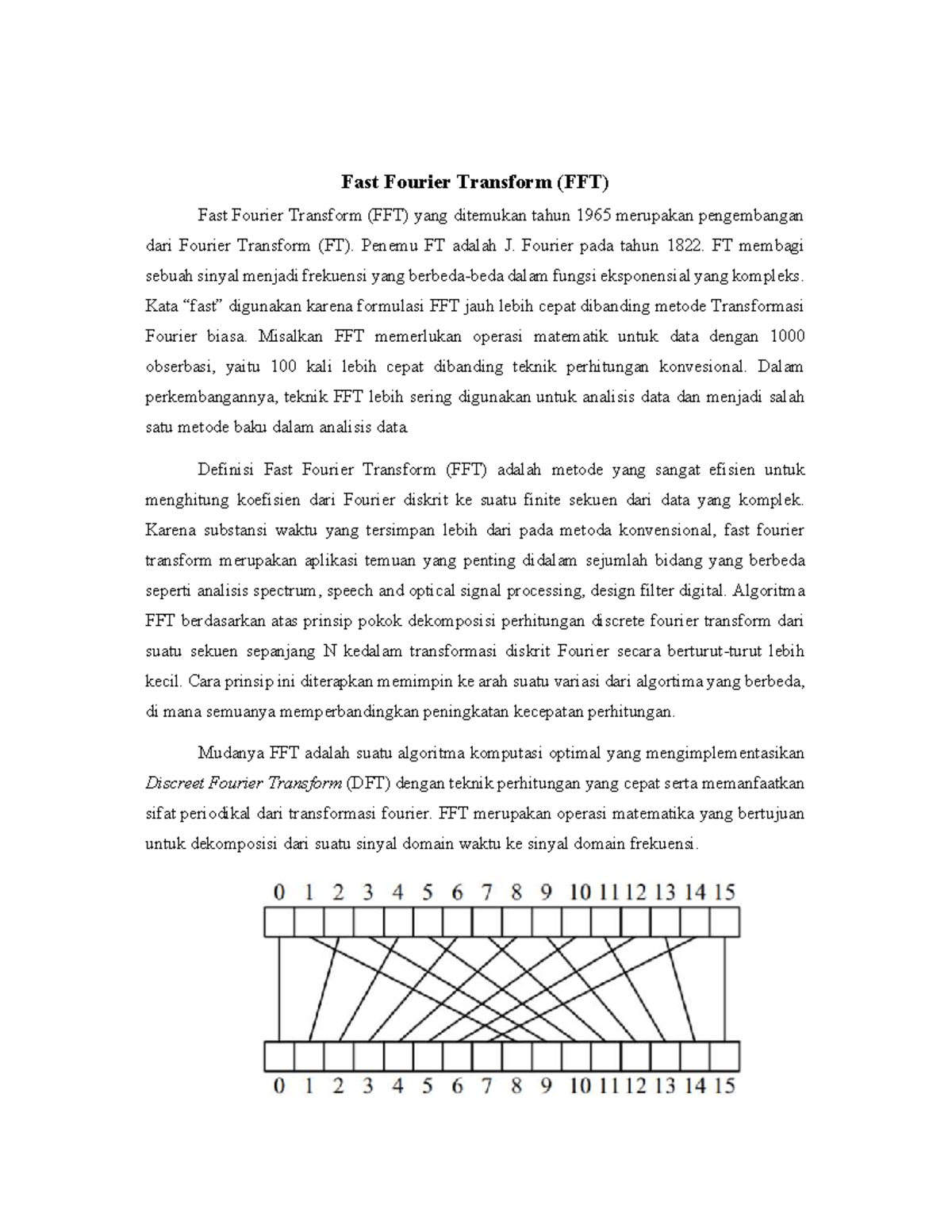 Ringkasan Fast Fourier Transform (FFT): Teori & Aplikasi Kunci - Studocu