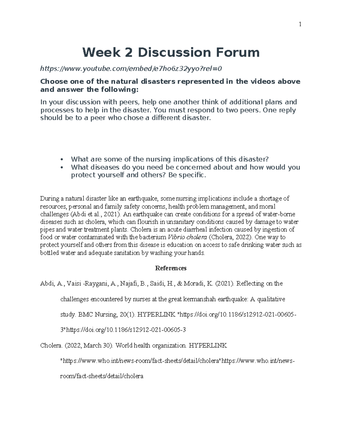 Week 2 Discussion Forum - 1 Week 2 Discussion Forum youtube/embed ...