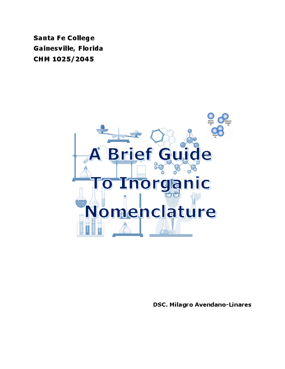 Inorganic Nomenclature Guide for General Chemistry CHM DSC - Studocu