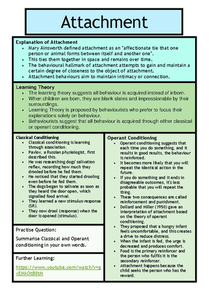 Institutionalisation - Rutter's Study and Others - SPECIFICATION ...
