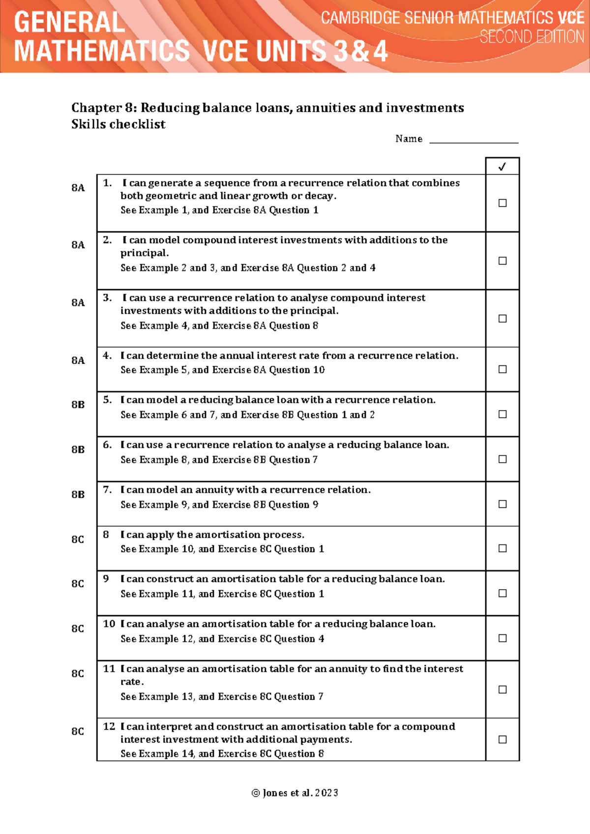 Chapter 8: Skills Checklist for Reducing Balance Loans & Investments ...