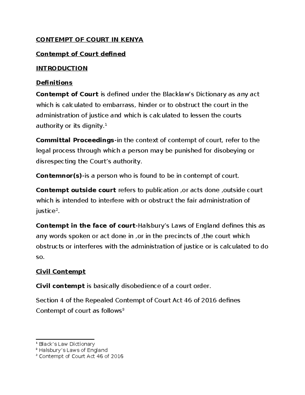 Contempt of Court in Kenya: Understanding Legal Definitions and Cases ...