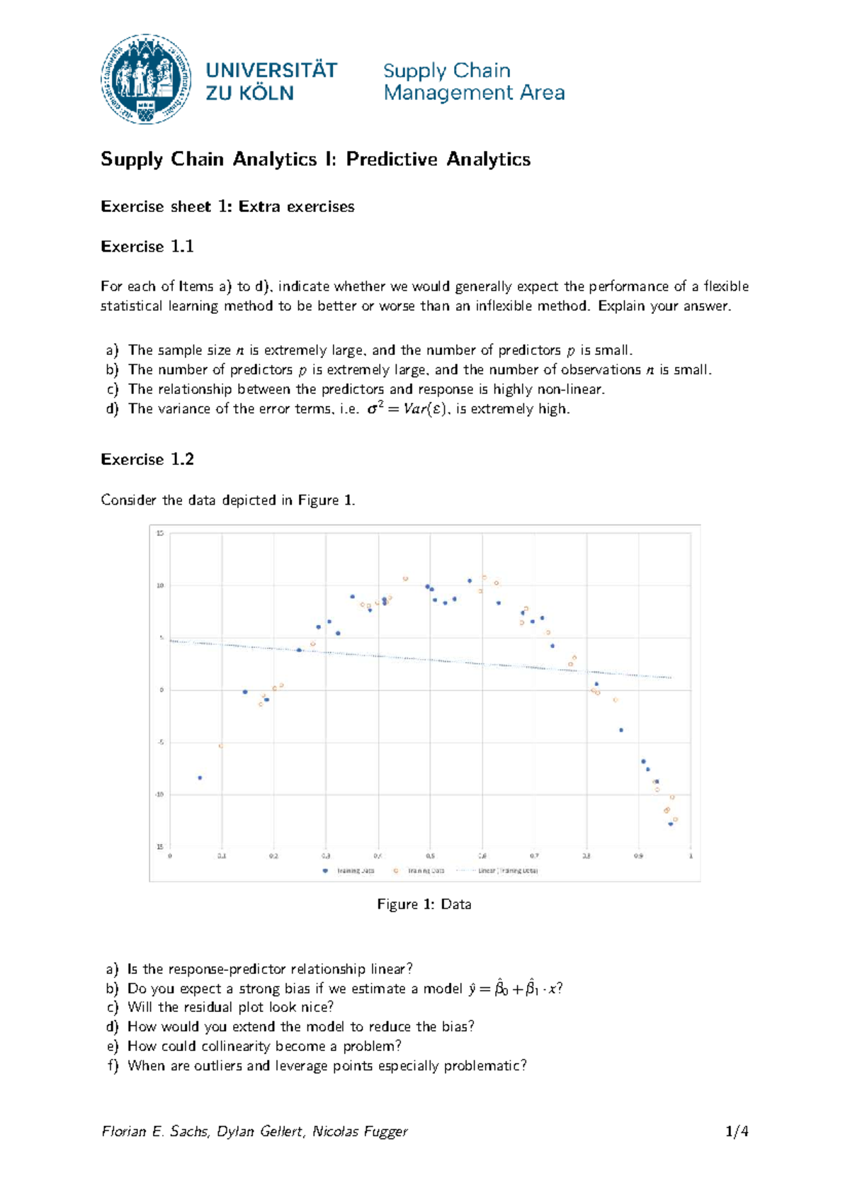 Supply Chain Analytics I: Extra Exercises on Predictive Analytics - Studocu