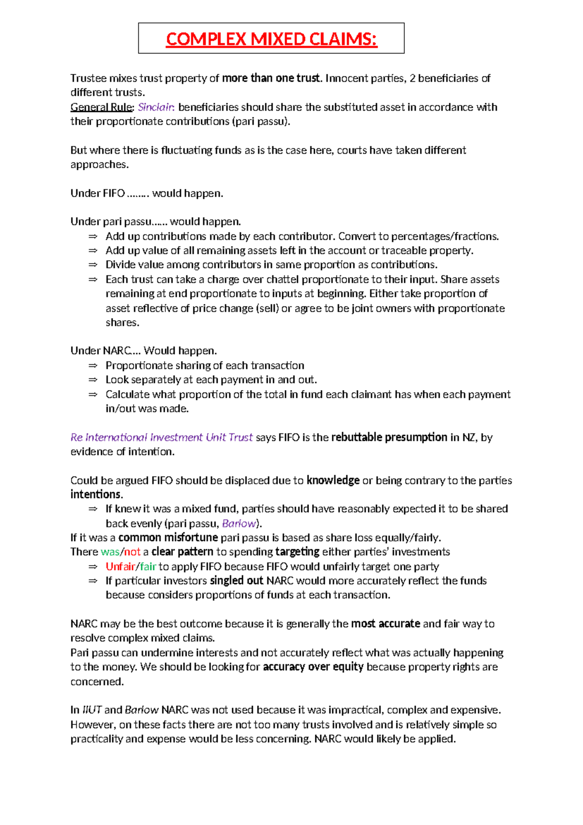 Complex Mixed Claims: Trustee Property Mixing & Beneficiary Rights Flow ...