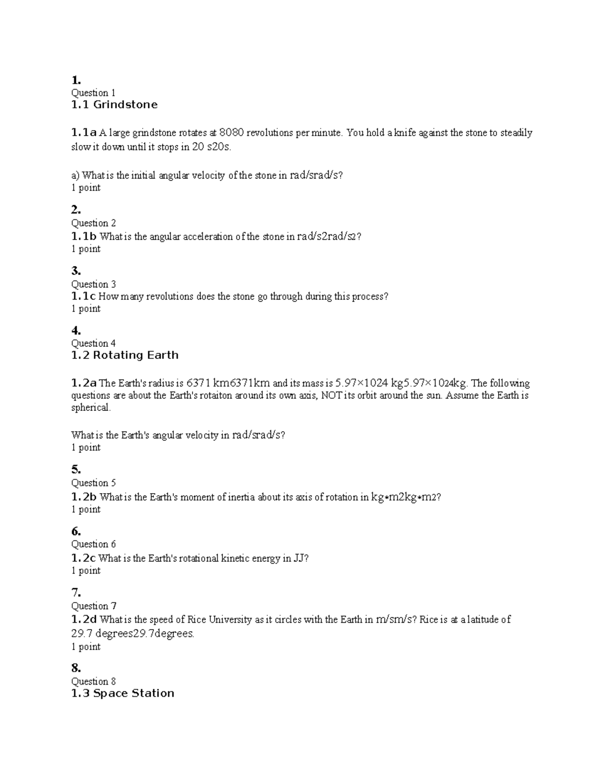 Physics Quiz Questions and Answers - Coursera PHYS101 - Studocu
