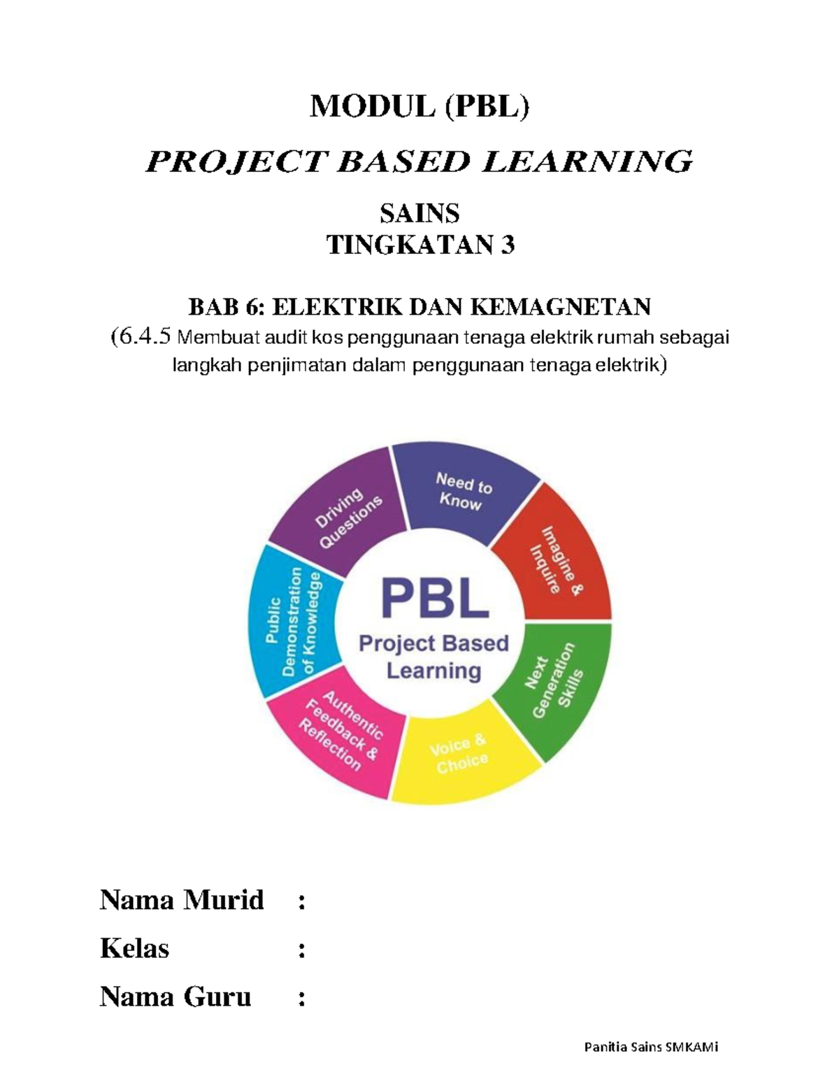 Modul PBL Sains Tingkatan 3 Bab 6 Elektrik Dan Kemagnetan-converted - MODUL (PBL) PROJECT BASED ...