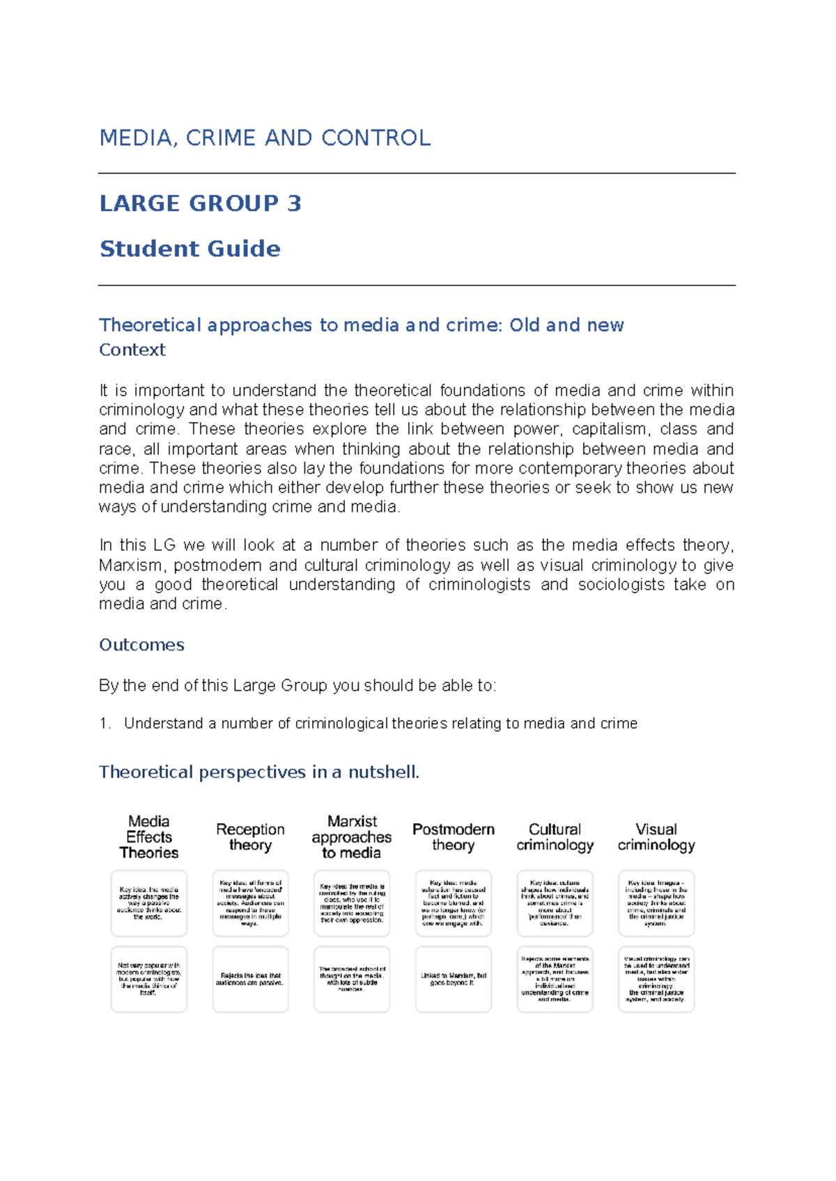Media and Crime Control LG3 - MEDIA, CRIME AND CONTROL LARGE GROUP 3 ...