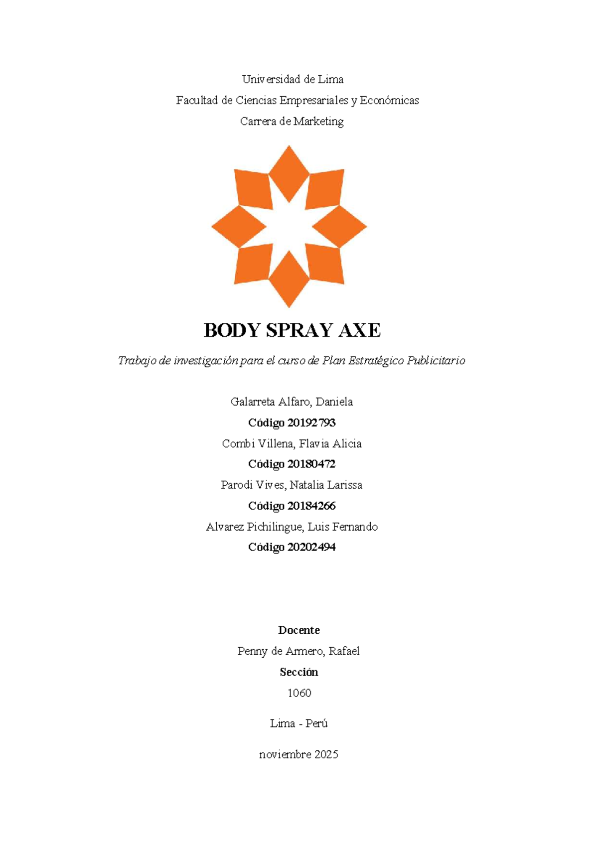 Grupo 3 - Campaña Publicitaria AXE Body Spray para Plan Estratégico ...