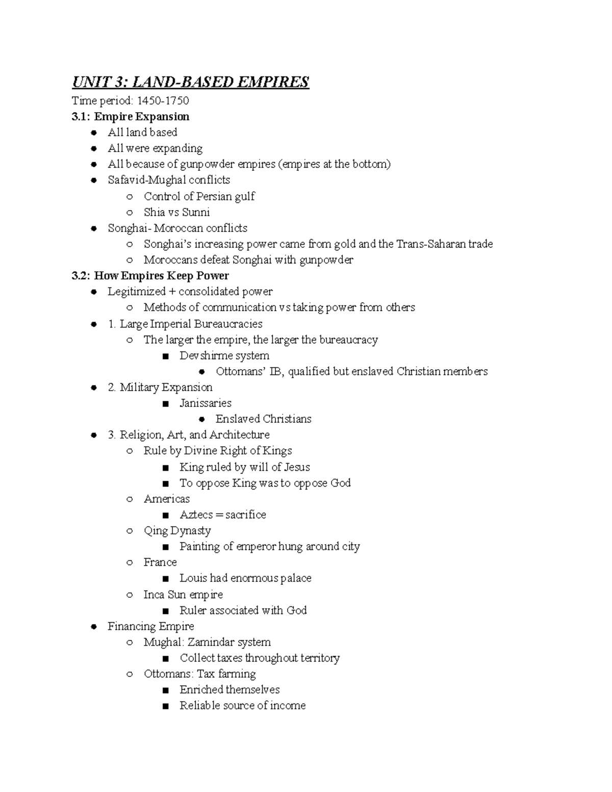 AP World History: Unit 3 - Empires and Expansion Overview - Studocu