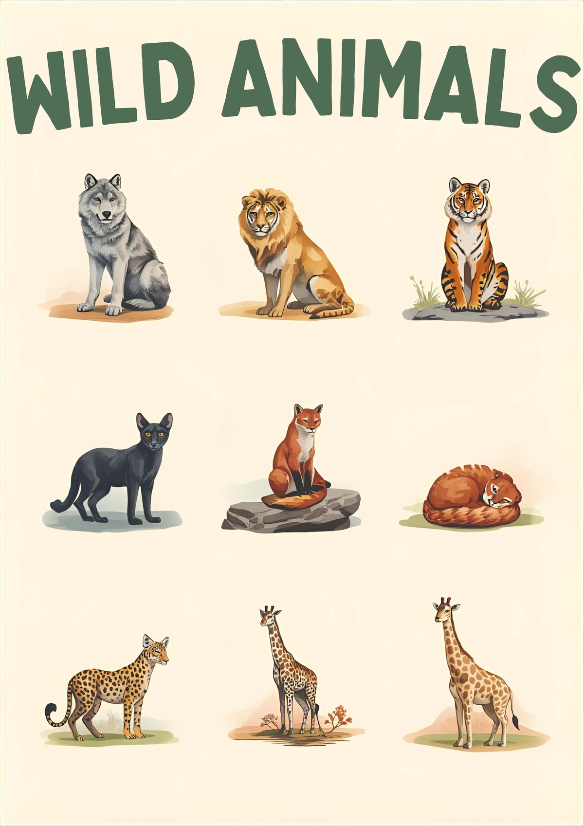 Wild Animals - Classroom Poster - Education and Development - WILD ...