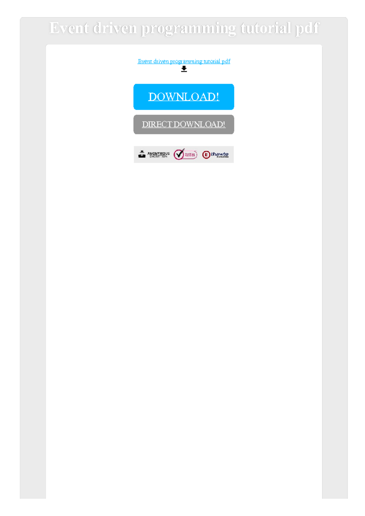 Event Driven Programming Tutorial - Comprehensive Guide (CS 101) - Studocu