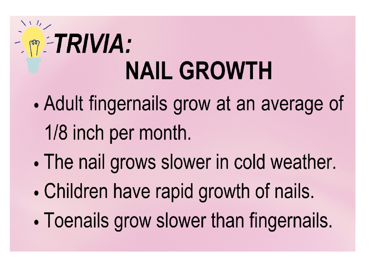 Structure of the nail - LECTURE - Bachelor of Science in Industrial ...