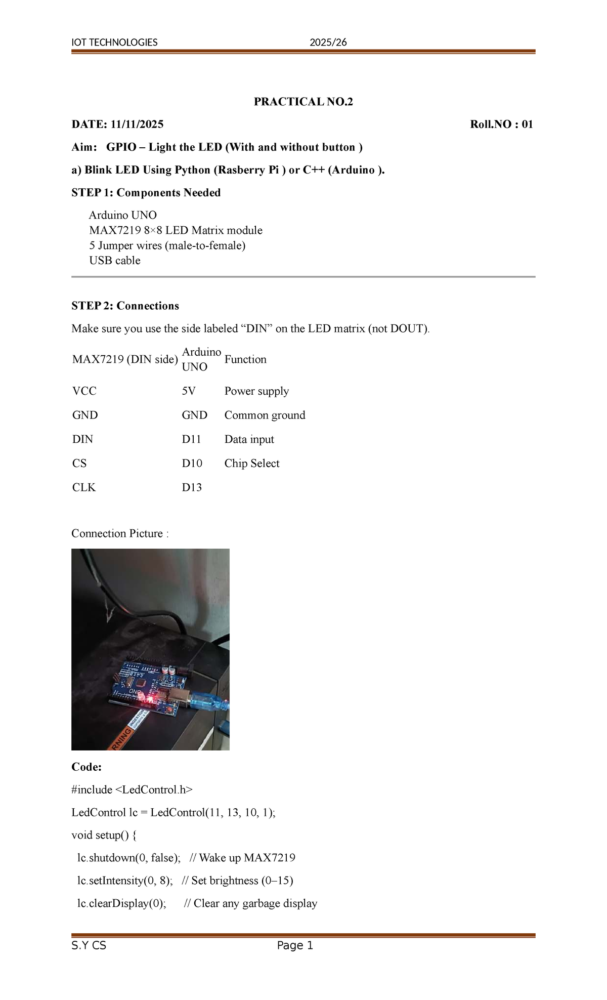 IOT Technologies Practical No.2: GPIO LED Control with Python/Arduino ...