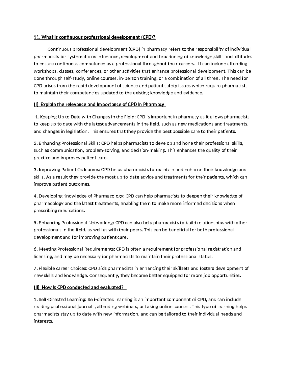CPD in Pharmacy: Importance, Challenges, and Evaluation Strategies ...