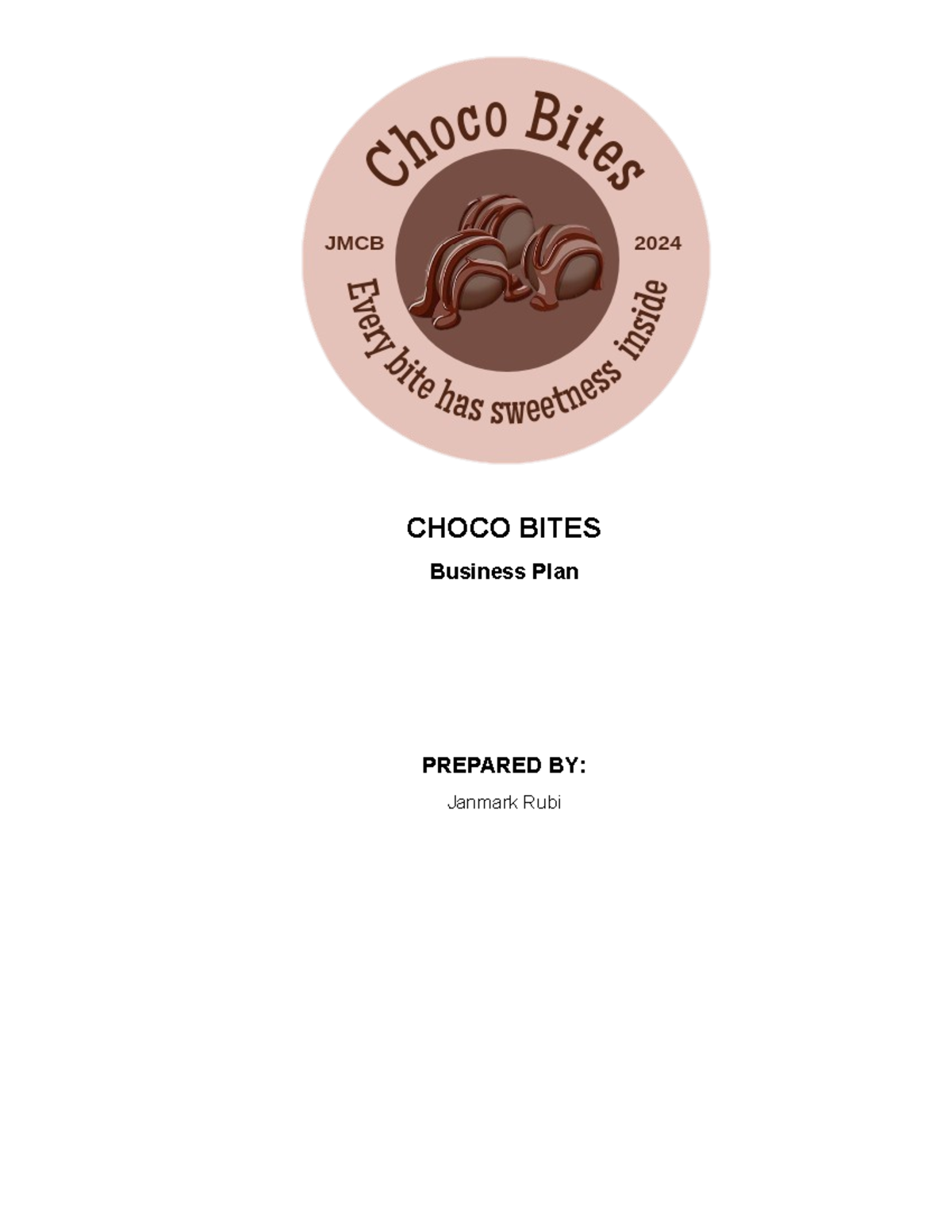 Choco Bites Business Plan: A Sweet Startup Proposal for NEMSU DGTT ...