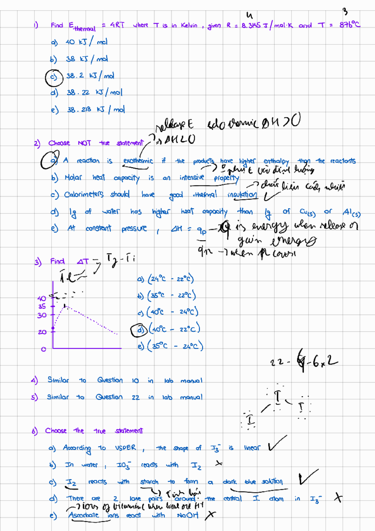 Chem Lab Exam 251124: Thermodynamics & Reaction Analysis - Studocu