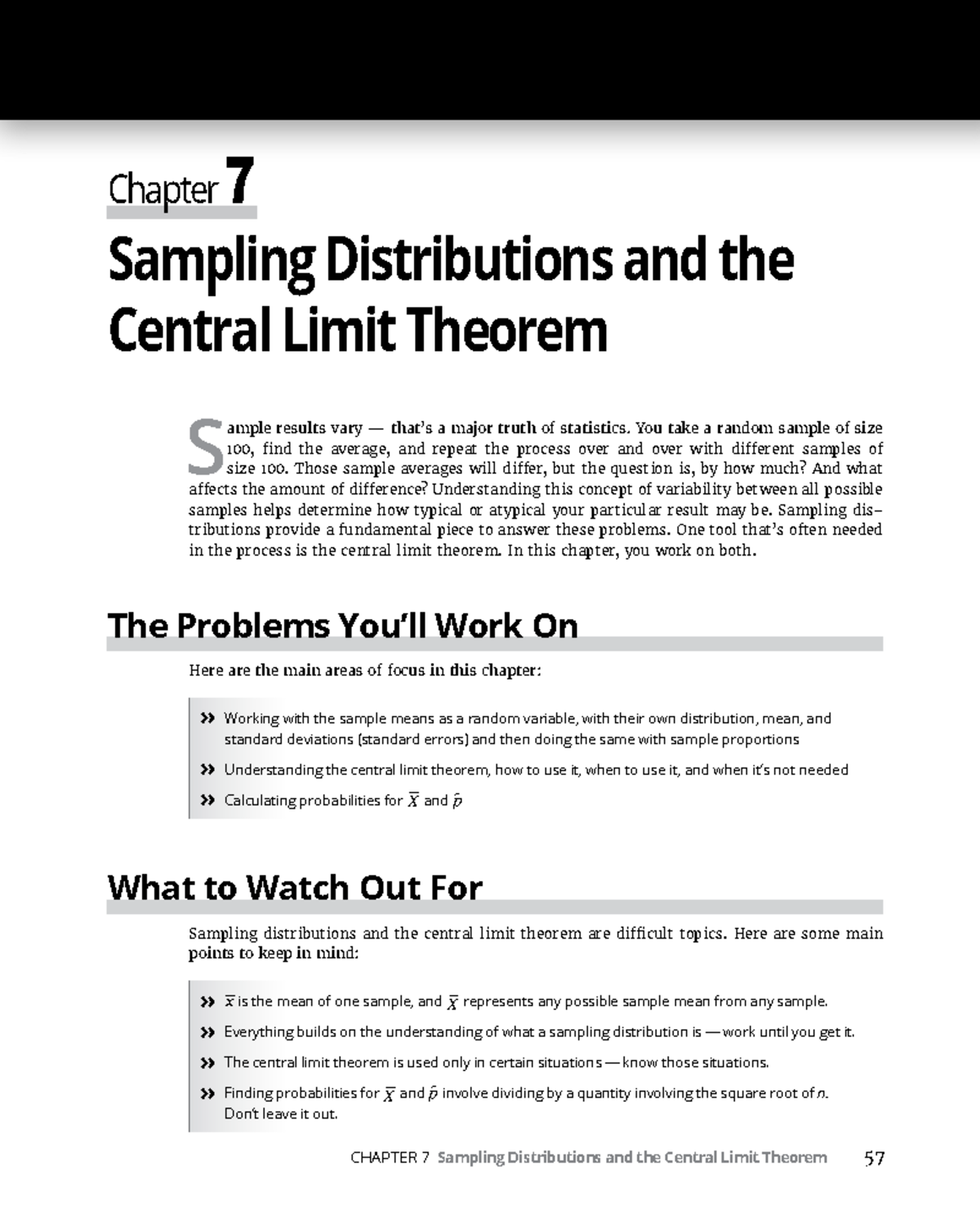 Excercise Sampling distribution - CHAPTER 7 Sampling Distributions and ...