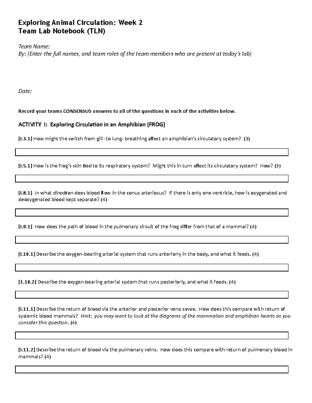 Lab 5 - Animal Circulation Study Part 2 TLN - Studocu