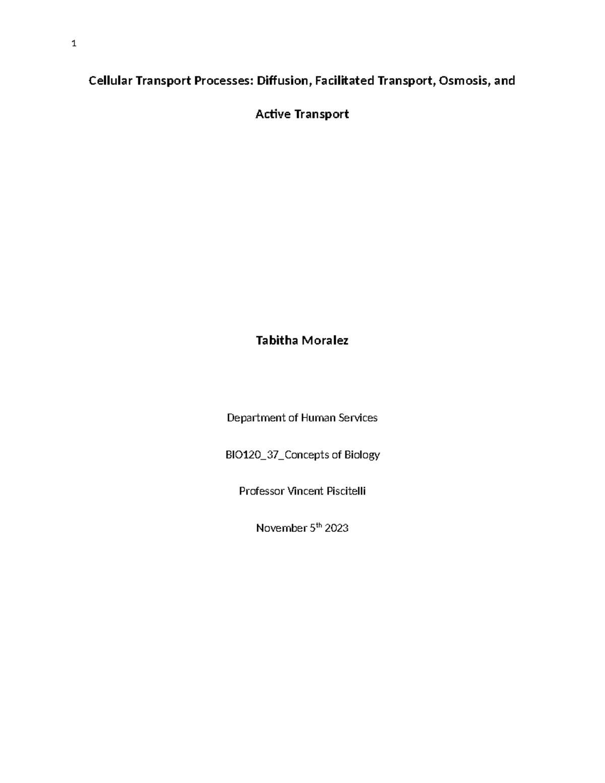 Biology unit 2 - Cellular Transport Processes: Diffusion, Facilitated ...