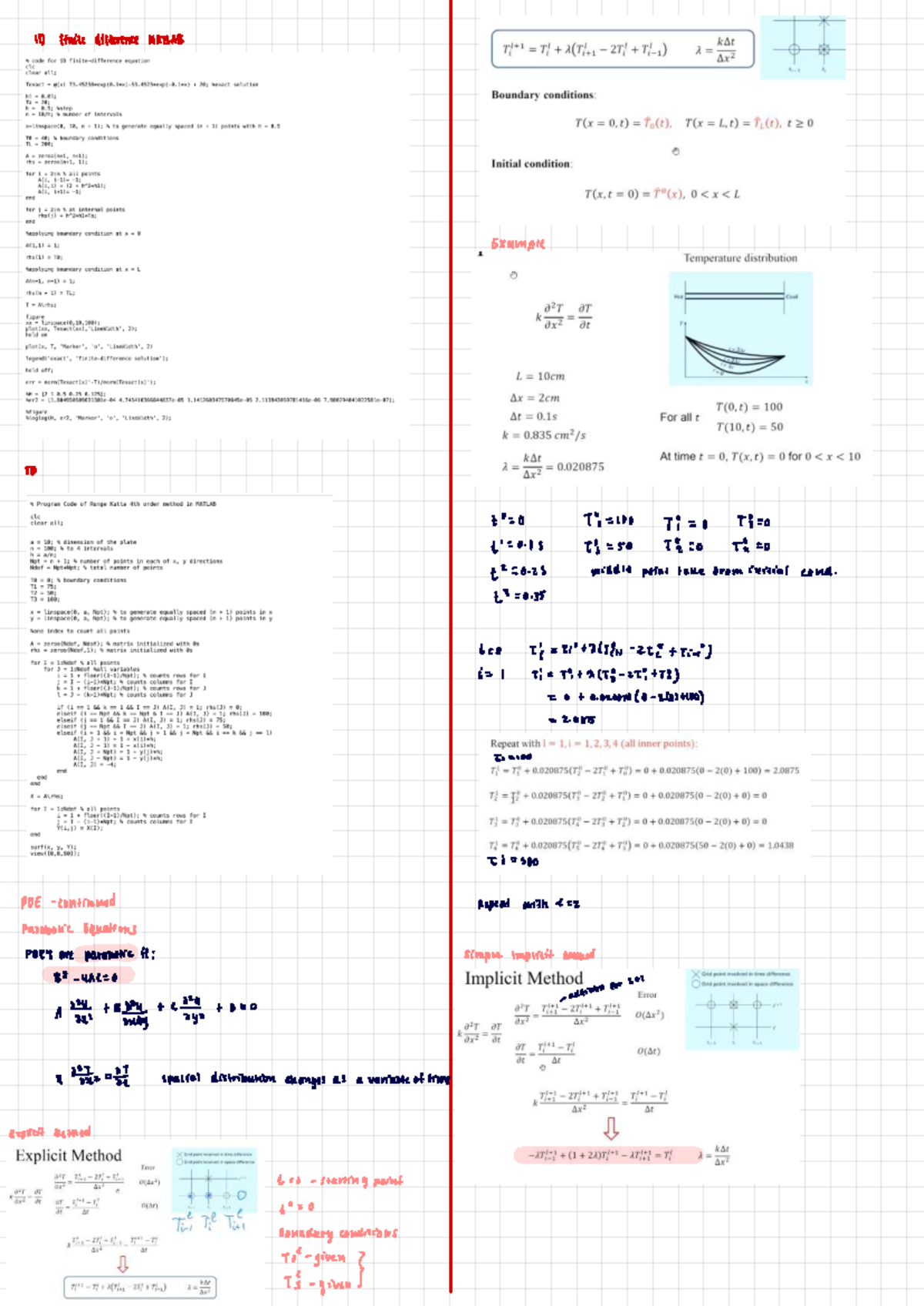 Final Exam: 2D Finite Difference Method in MATLAB - Studocu
