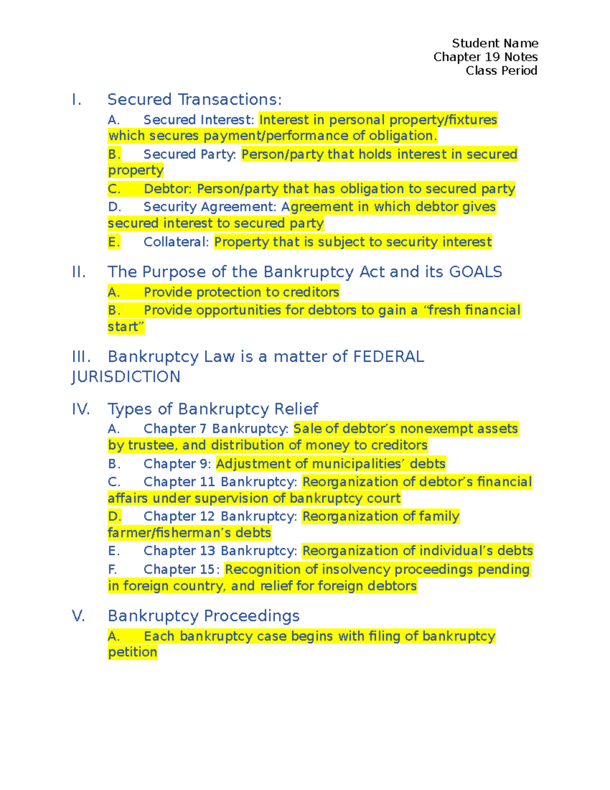 Chapter+19+Notes - notes for chapter 19 - Chapter 19 Notes Class Period ...