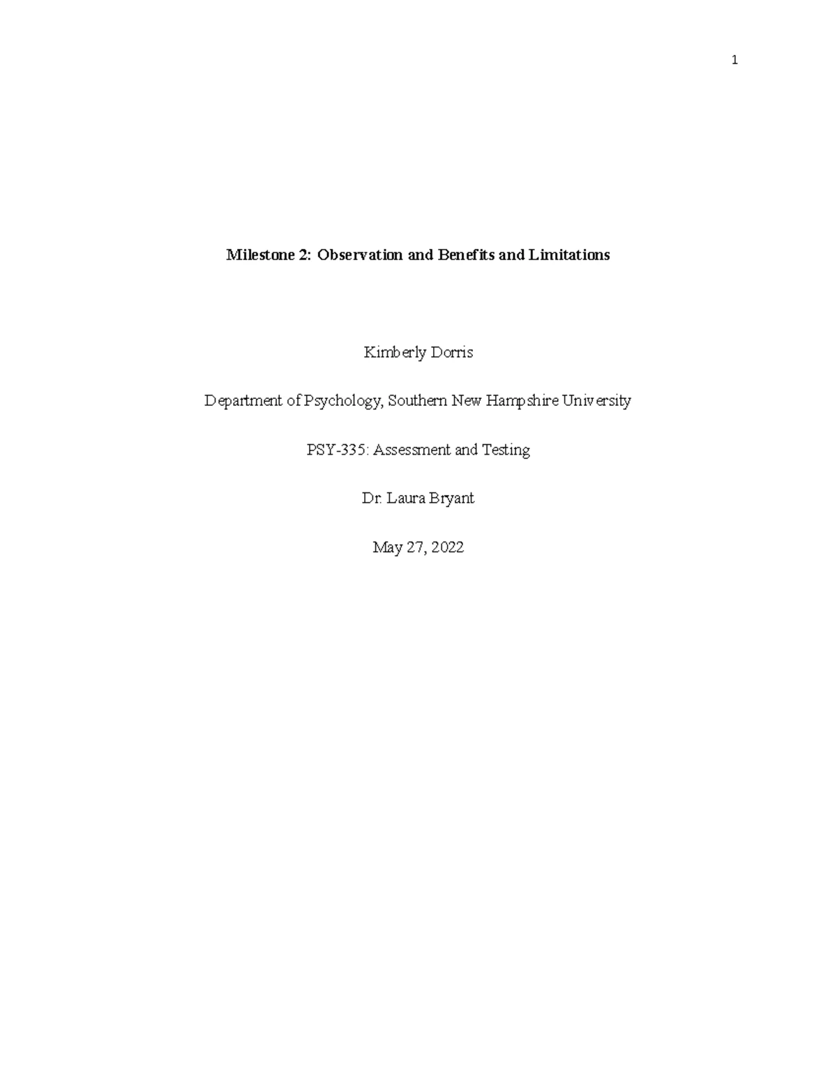 PSY 355 Module 4 Activity - PSY 355 Module 4 Activity: Journal Describe ...