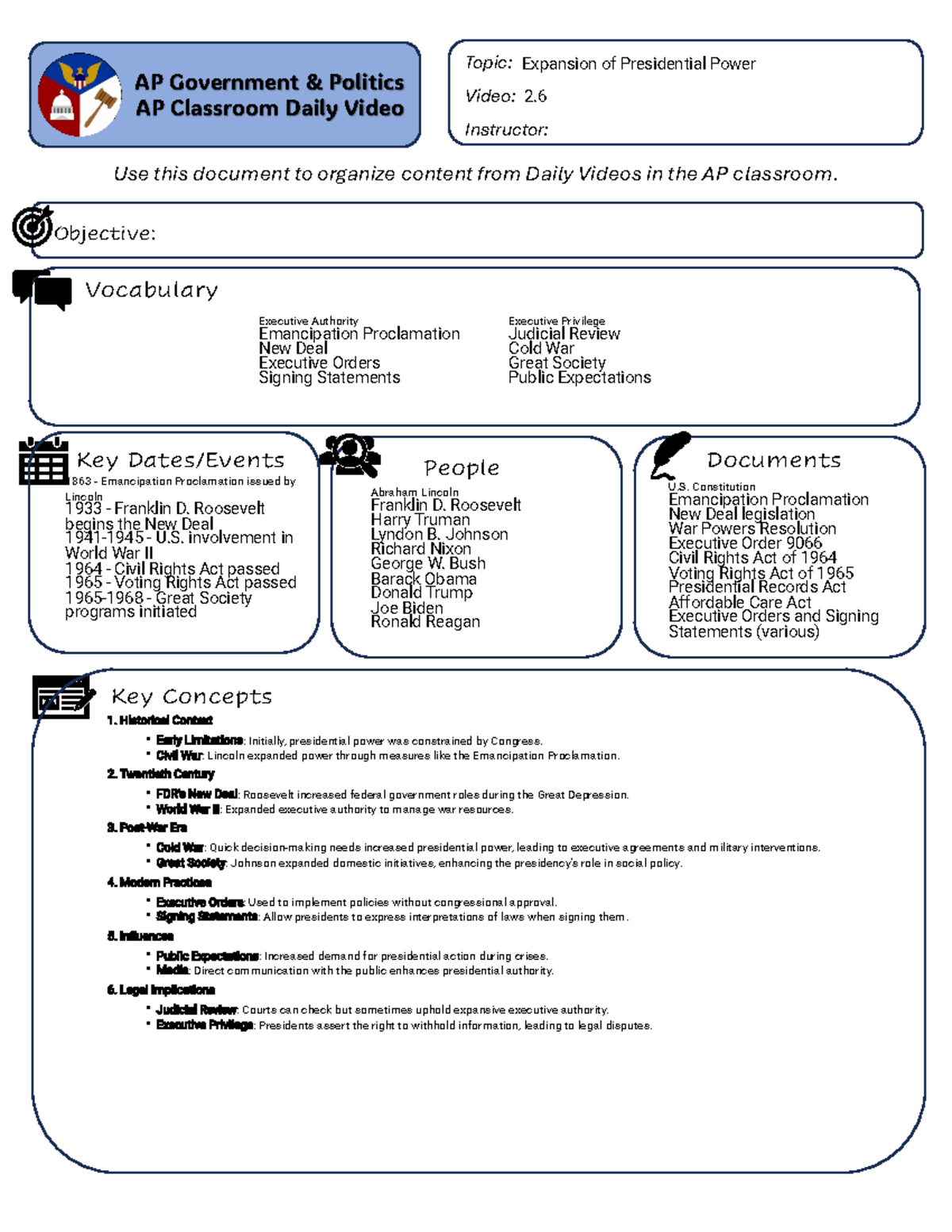 AMSCO Unit 2.6 Notes - AP US Government - AP Government & Politics AP ...