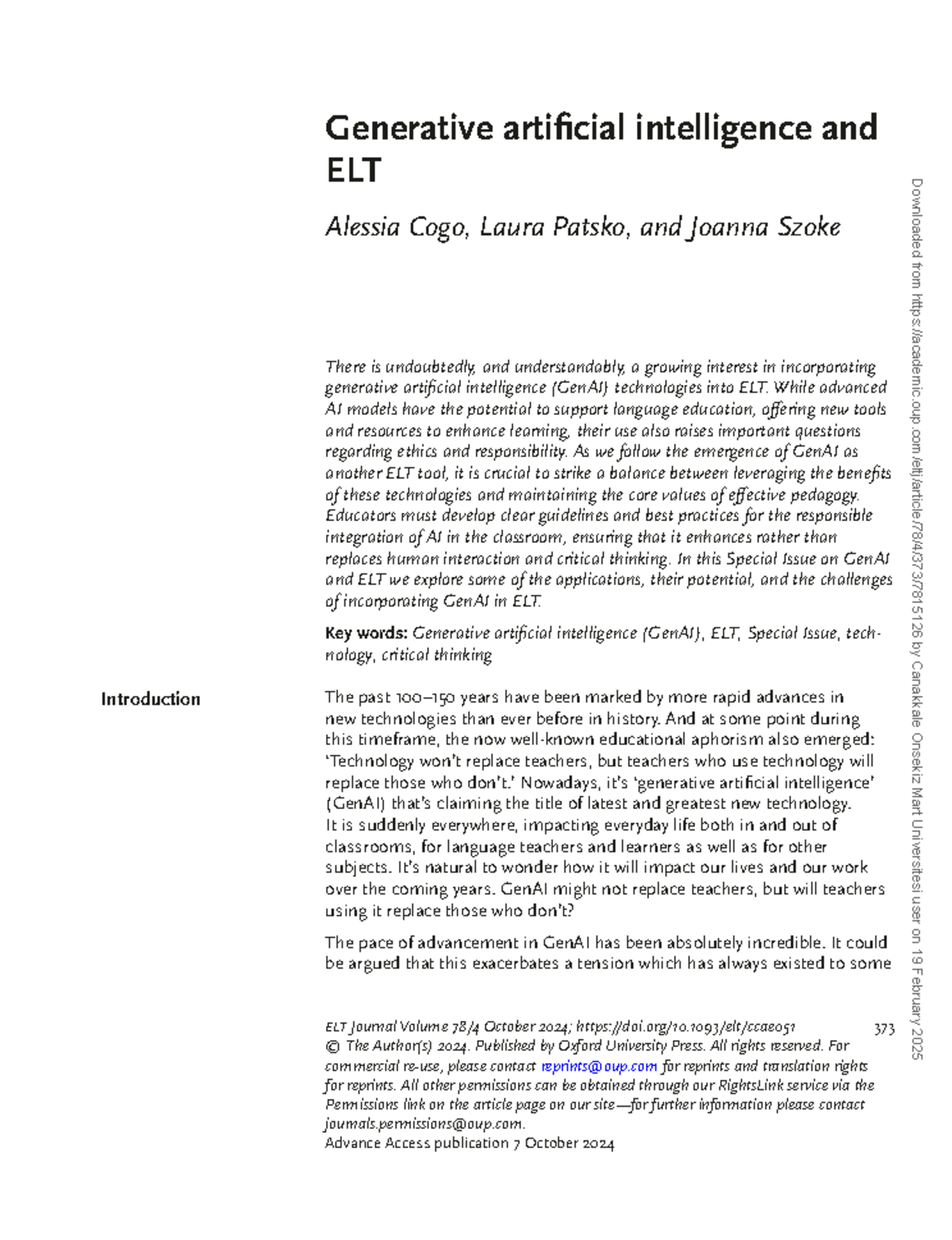 ELT Journal 1 - © The Author(s) 2024. Published by Oxford University ...