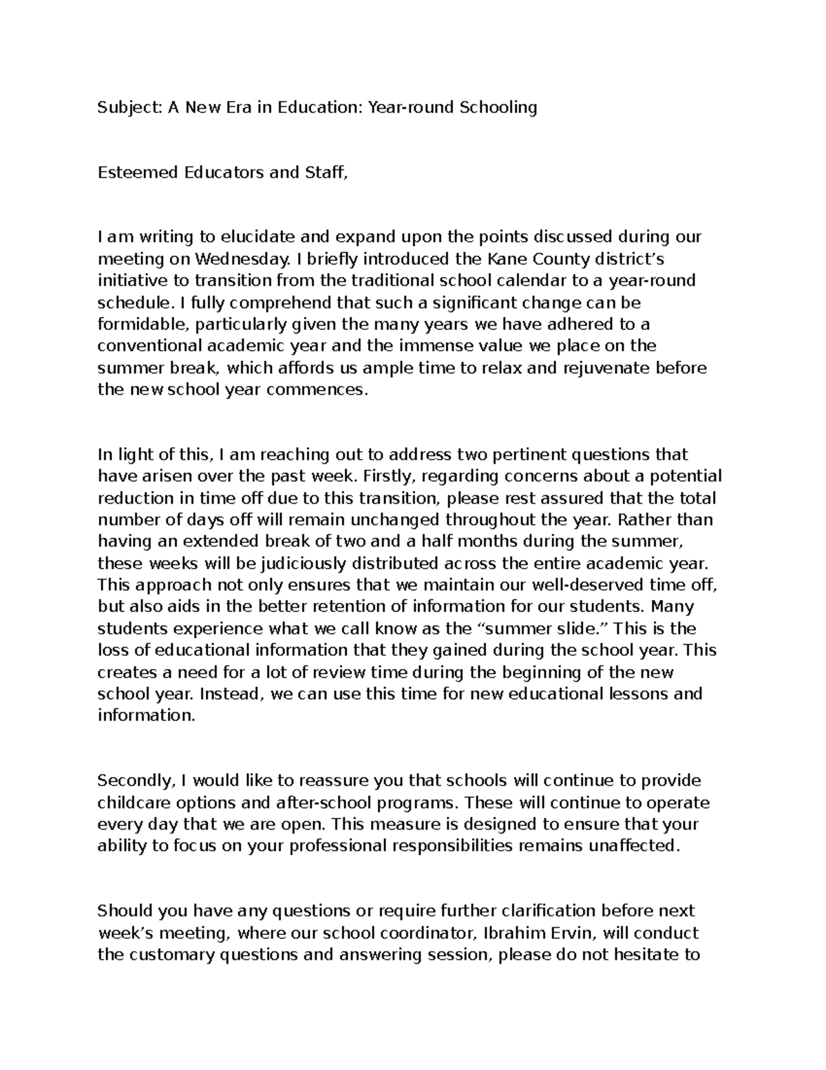 EJ (Emily) Ervin D270 Task 1 - Subject: A New Era in Education: Year ...