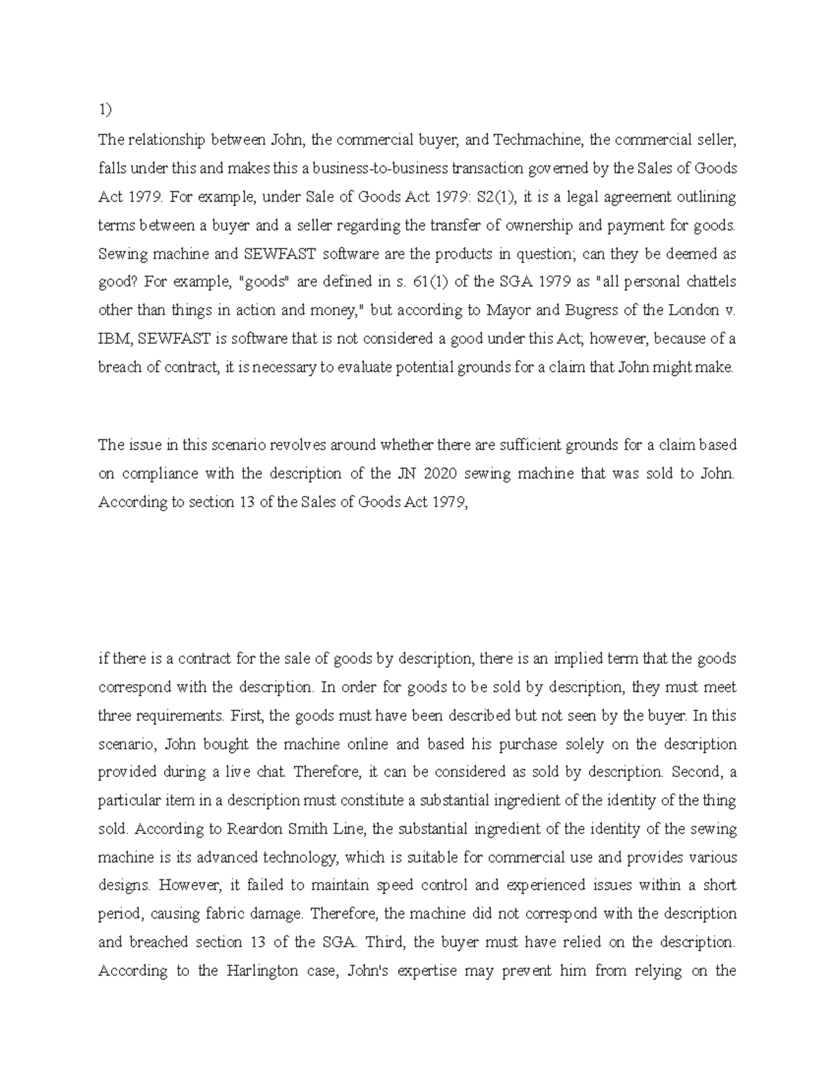 Ccl summative (finalized one) (Auto Recovered) - 1) The relationship between John, the ...