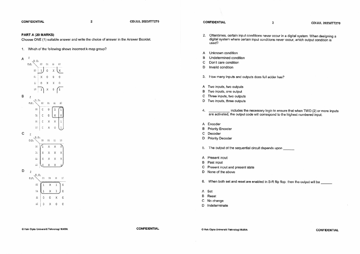 Final Exam: Digital System Design Questions (Course Code: CONFIDENTIAL ...