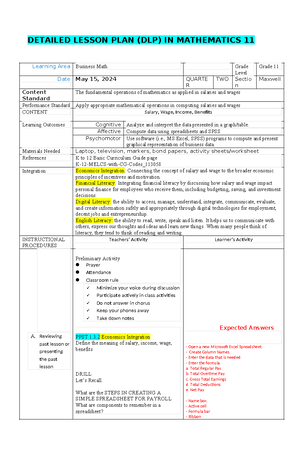 Grade 8 Geometry Lesson Exemplar - Secondary Education - Studocu