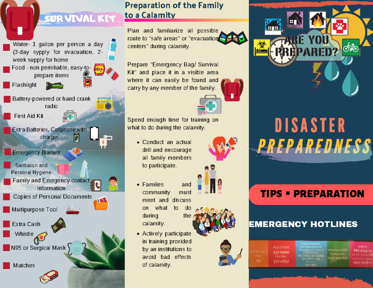 Navy Blue and Beige Nature Travel Trifold Brochure - Preparation of the ...